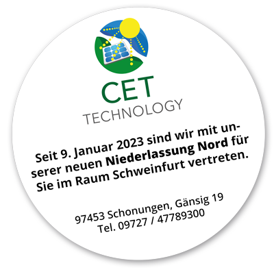 Selbst Strom erzeugen und speichern - CET Technologies GmbH
